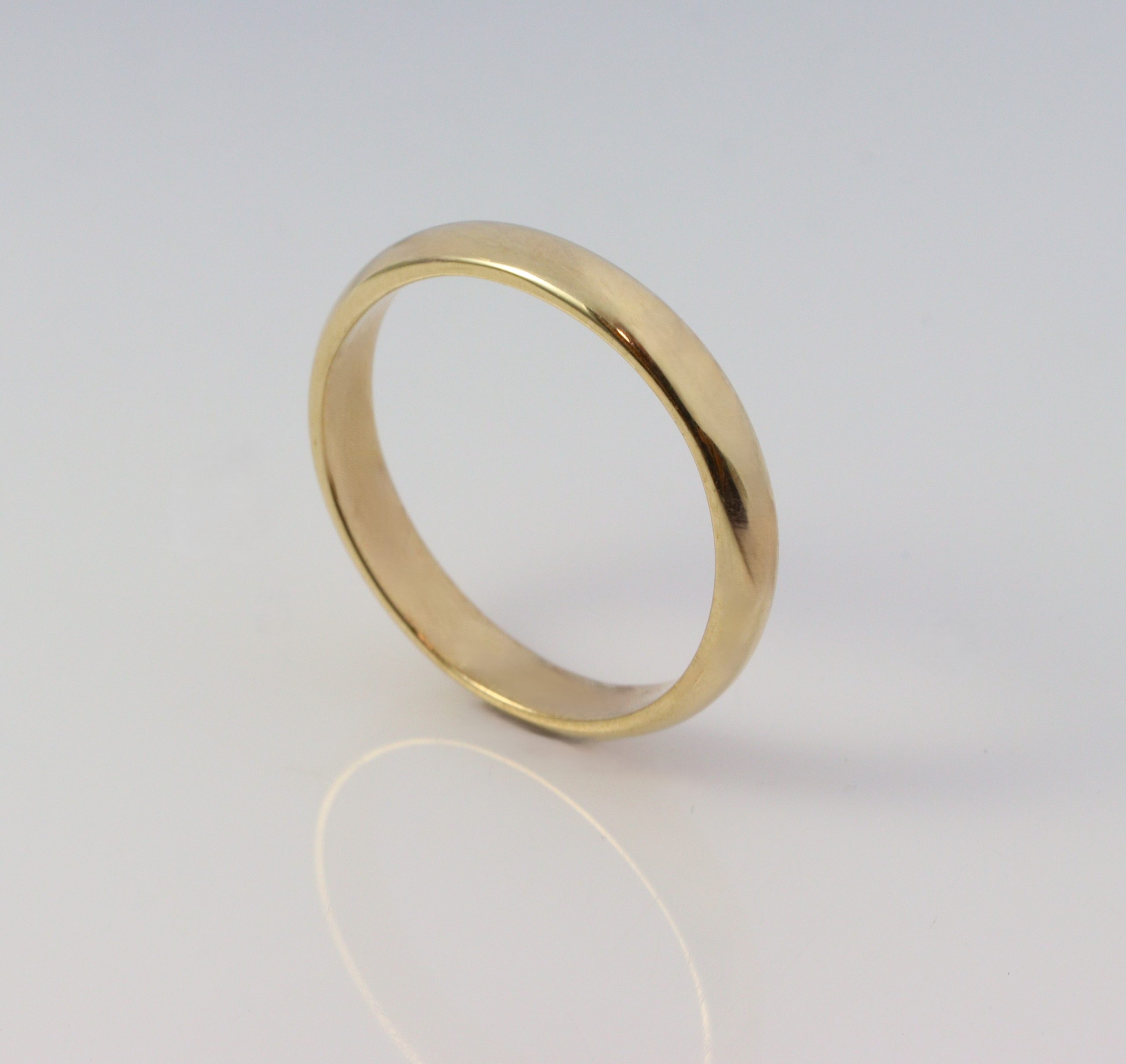 9ct Yellow Gold 3mm wide Half Round 2.6grams – Jewelcraft Website