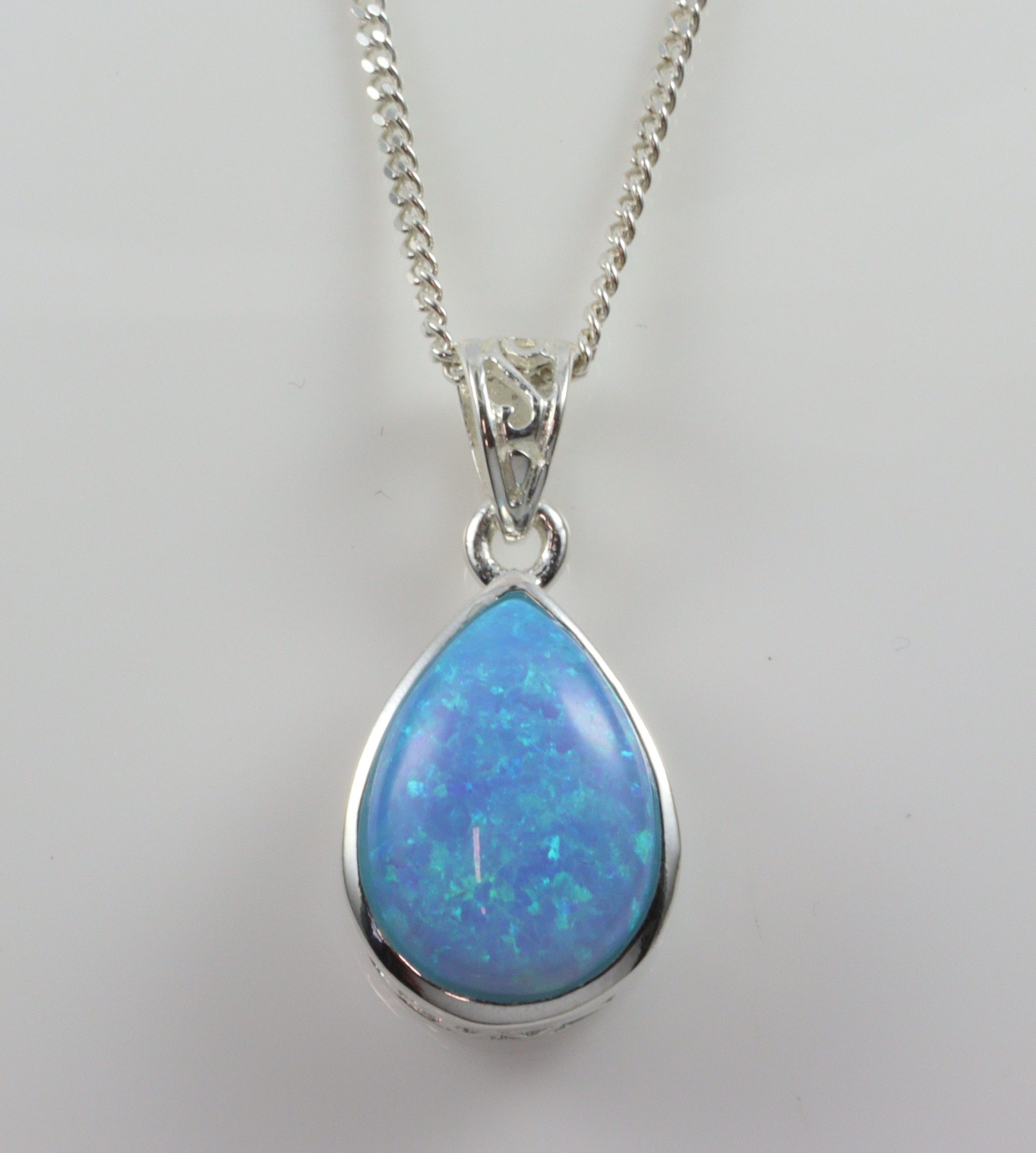 Stg/silver Blue Opal Pendant – Jewelcraft Website