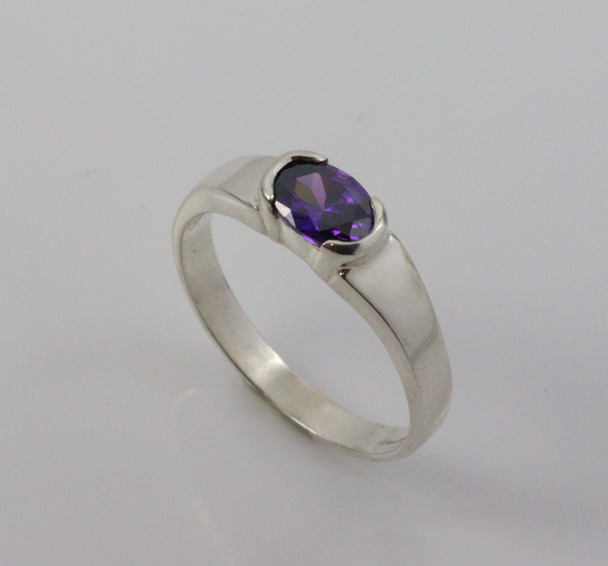 Stg Silver Purple CZ Ring – Jewelcraft Website